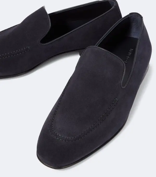 Manolo Blahnik Truro Suede Loafers - Blue