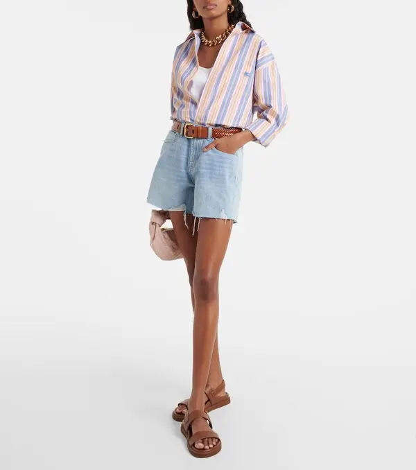 7 For All Mankind Monroe High-rise Denim Shorts