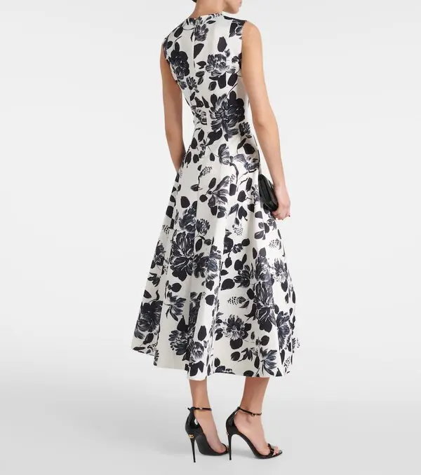 EMILIA WICKSTEAD Mara Floral Print Midi Dress - Multicoloured