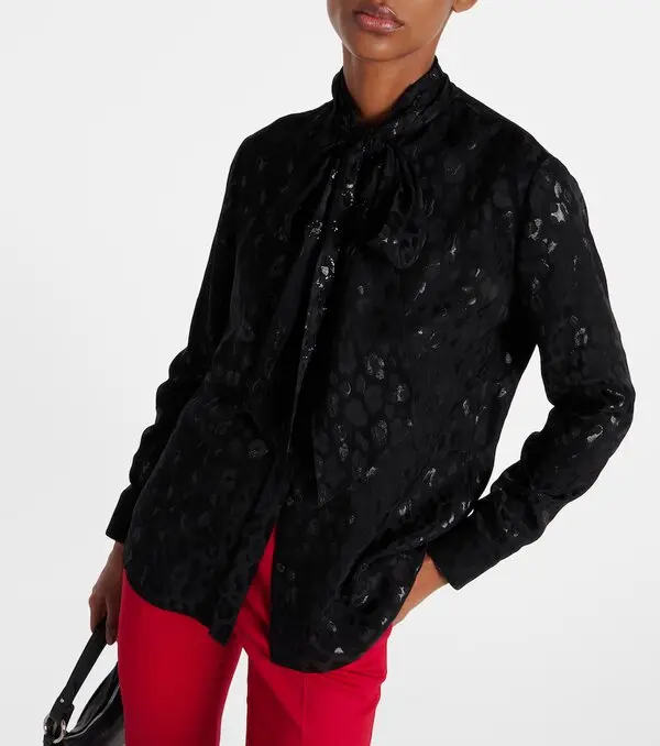 Versace Jacquard Satin Blouse