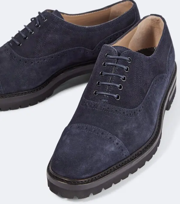 Manolo Blahnik Suede Brogues