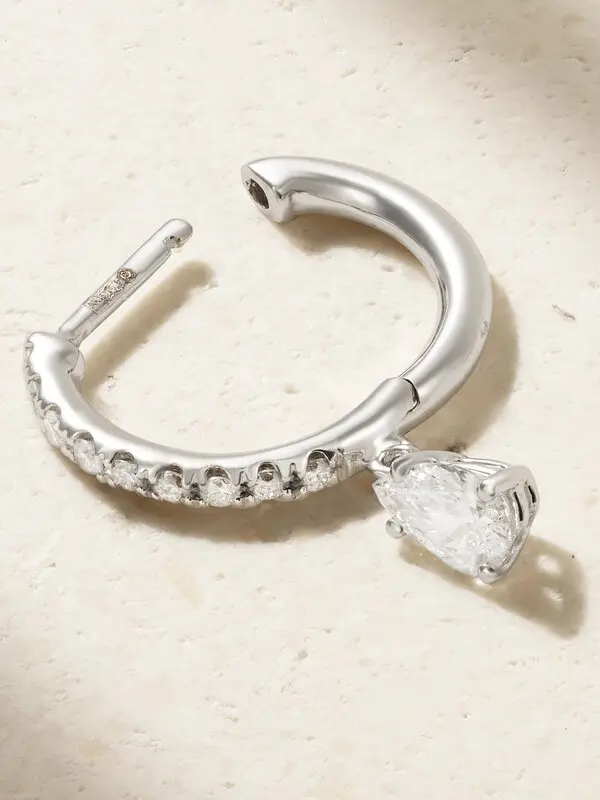 ANITA KO 18-karat Diamond Huggie Earring
