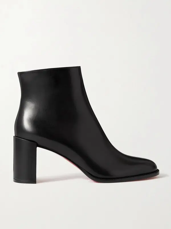 CHRISTIAN LOUBOUTIN Adoxa 70 Leather Ankle Boots - Black