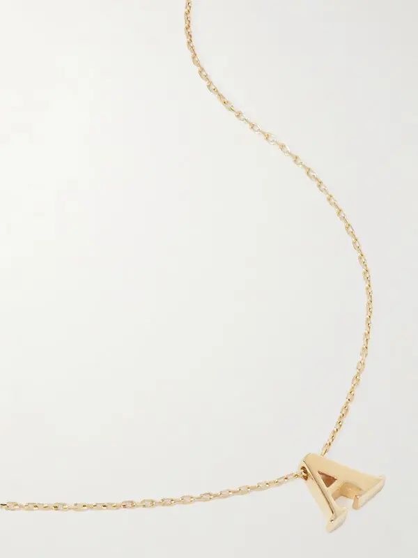 STONE AND STRAND 14 Karat Letterpress Initial Necklace