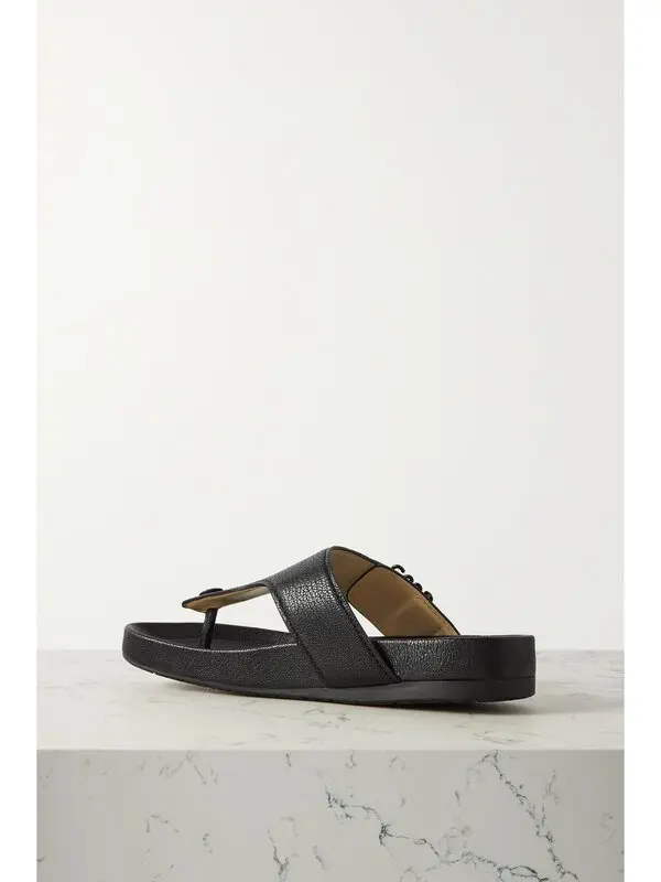 Loewe Ease Embellished Textured-leather Sandals