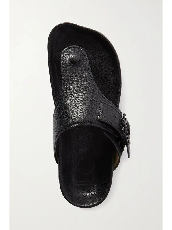 Loewe Ease Embellished Textured-leather Sandals