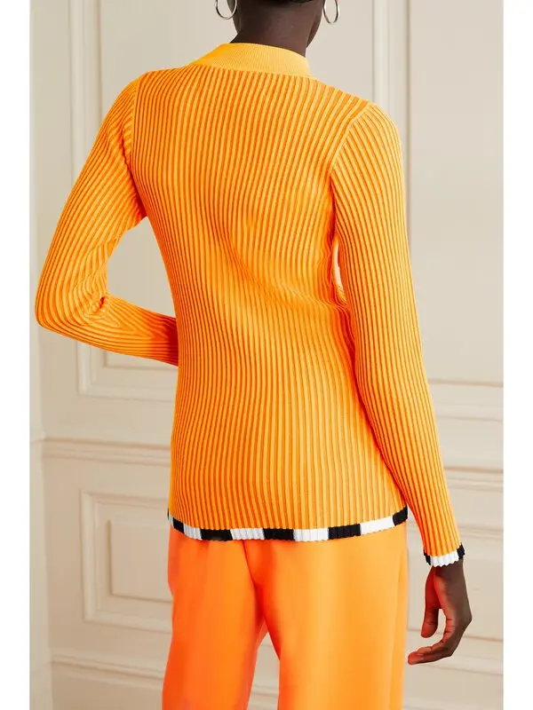 Christopher John Rogers Ribbed Wool-blend Sweater