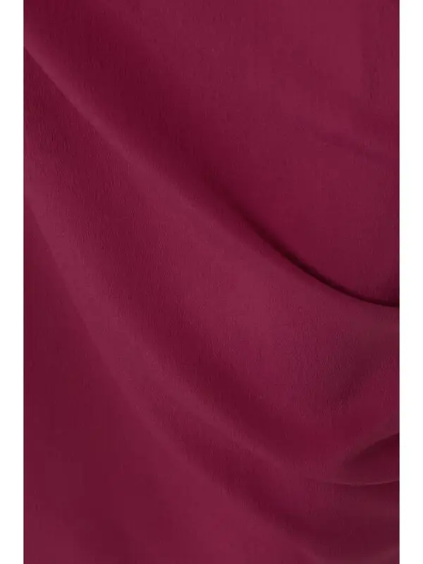 Rick Owens Edfu One-sleeve Draped Crepe De Chine Gown