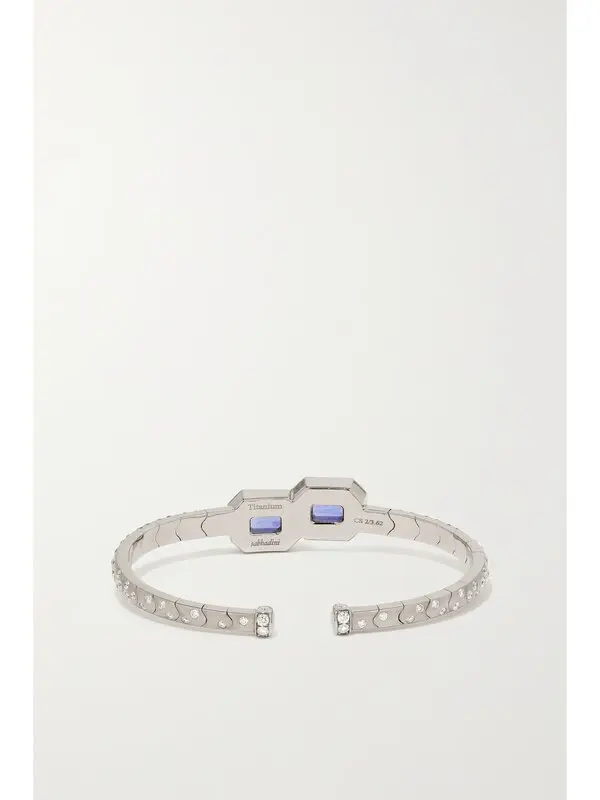 SABBADINI Titanium, Sapphire And Diamond Bangle