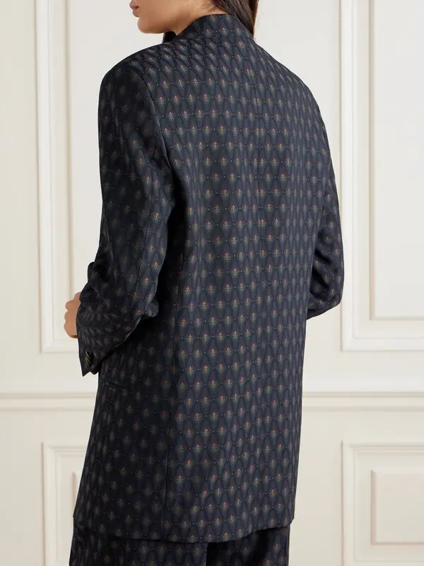 Etro Double-breasted Jacquard Blazer