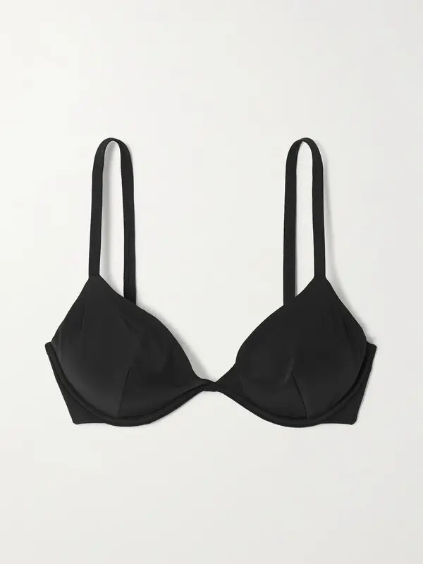 FORM AND FOLD The Triangle' Underwired Bikini Top - Black