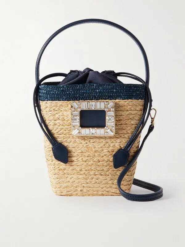 ROGER VIVIER Viv Skate Mini Bucket Bag - Blue