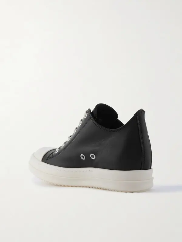 Rick Owens Leather Sneakers - Black