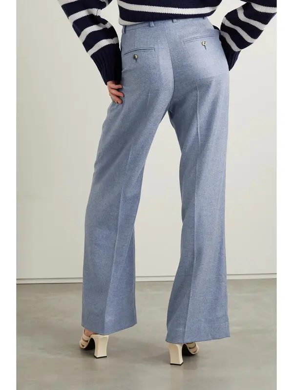 Loro Piana Pleated Cashmere Wide-leg Trousers