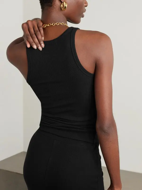 Eterne Ribbed Stretch-jersey Racer Tank