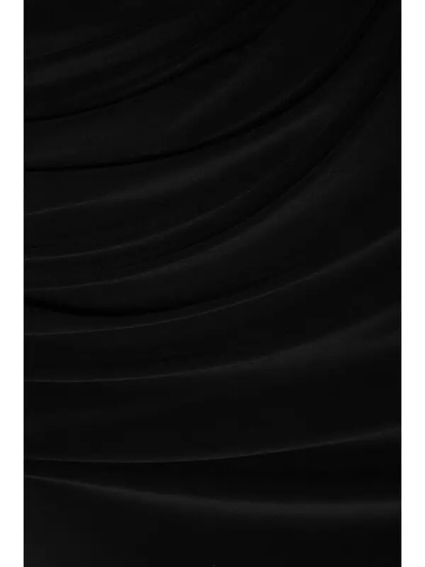 Norma Kamali Diana One-shoulder Ruched Gown - Black