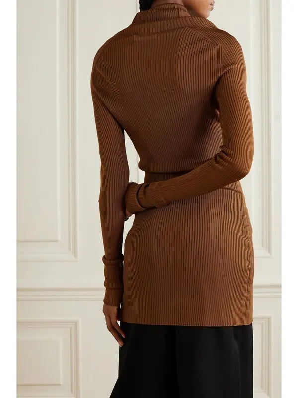 Victoria Beckham Ribbed-knit Turtleneck Top