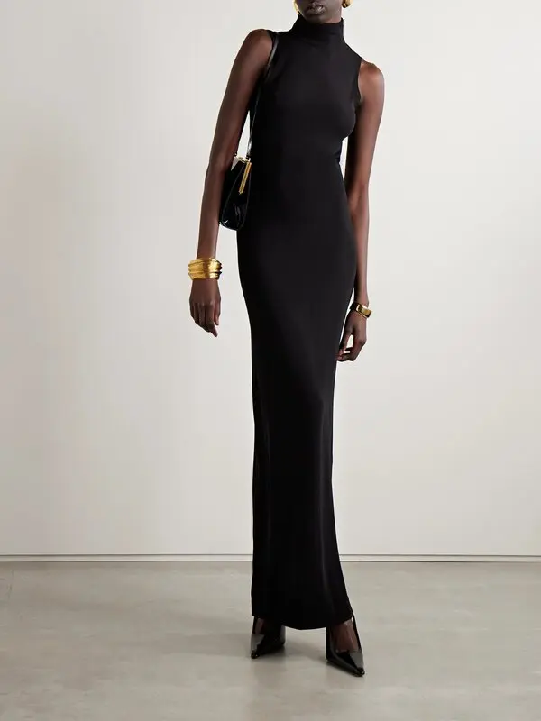 NILI LOTAN Reid Stretch-jersey Maxi Dress