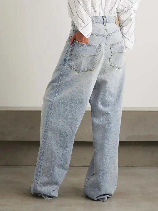 Balenciaga Boyfriend Jeans In Light Wash Denim