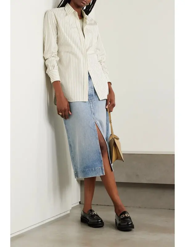 GOLDEN GOOSE Striped Cotton-poplin Shirt