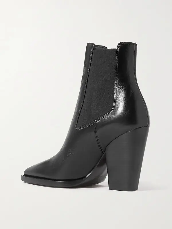 Saint Laurent Theo Leather Ankle Boots
