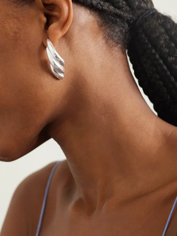 YSSO Sterling Sculptural Earrings - Silver