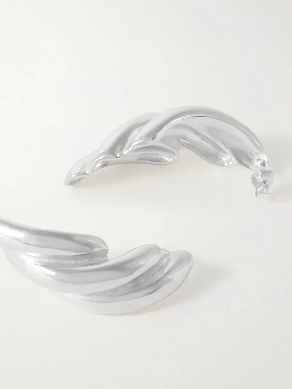 YSSO Sterling Sculptural Earrings - Silver