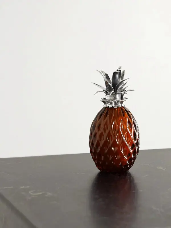 Buccellati Pineapple Sterling And Glass Table Marker