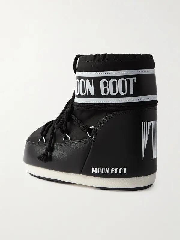 Moon Boot Icon Low Shell And Faux Leather Snow Boots - Black