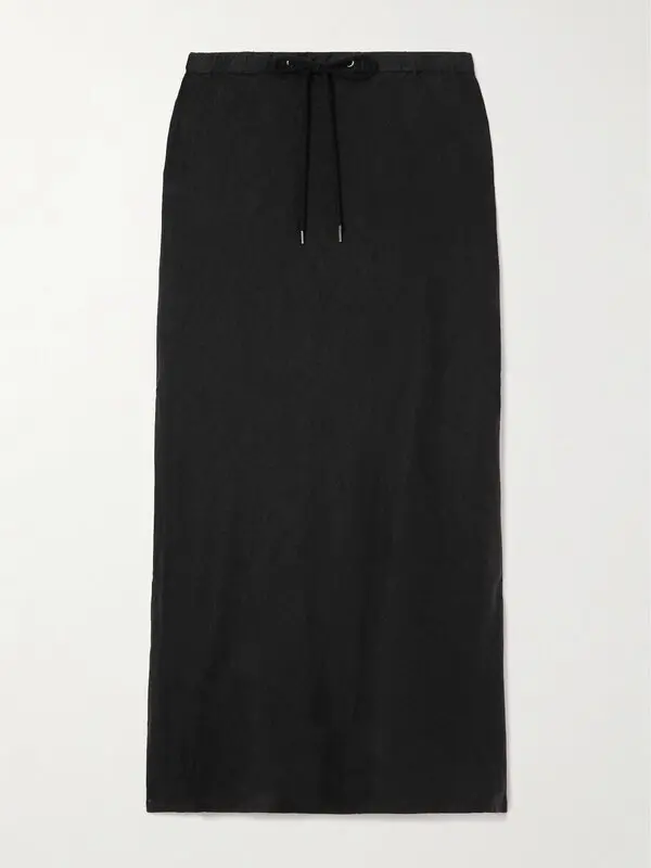 JAMES PERSE Asymmetric Linen Skirt - Black