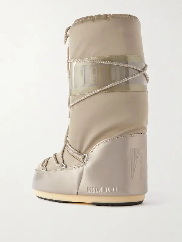 Moon Boot Icon Glance Pvc And Shell Boots - Silver