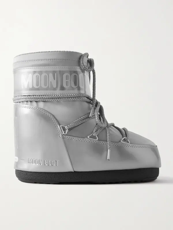 Moon Boot Icon Low Glance Snow Boots - Silver