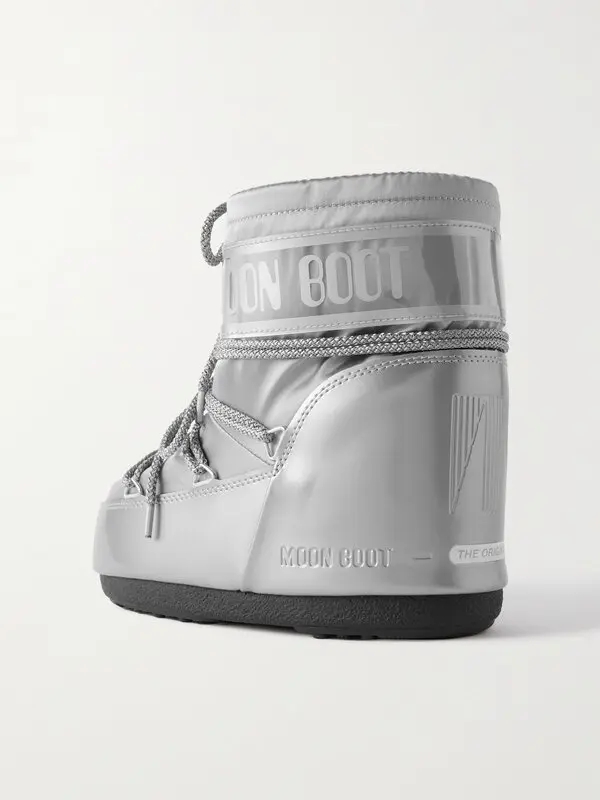 Moon Boot Icon Low Glance Snow Boots - Silver