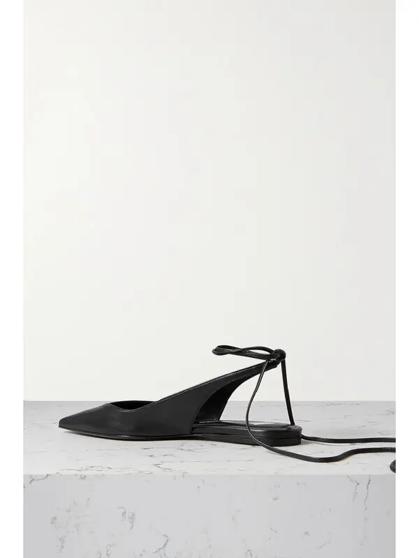Attico Venus Leather Point-toe Flats