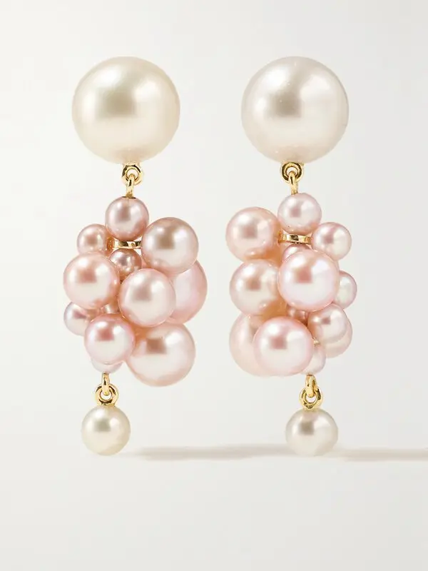 Sophie Bille Brahe Botticelli Pearl Earrings - Gold