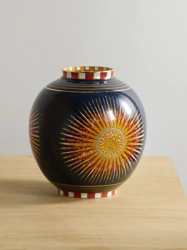 La DoubleJ Bubble Gold-plated Porcelain Vase