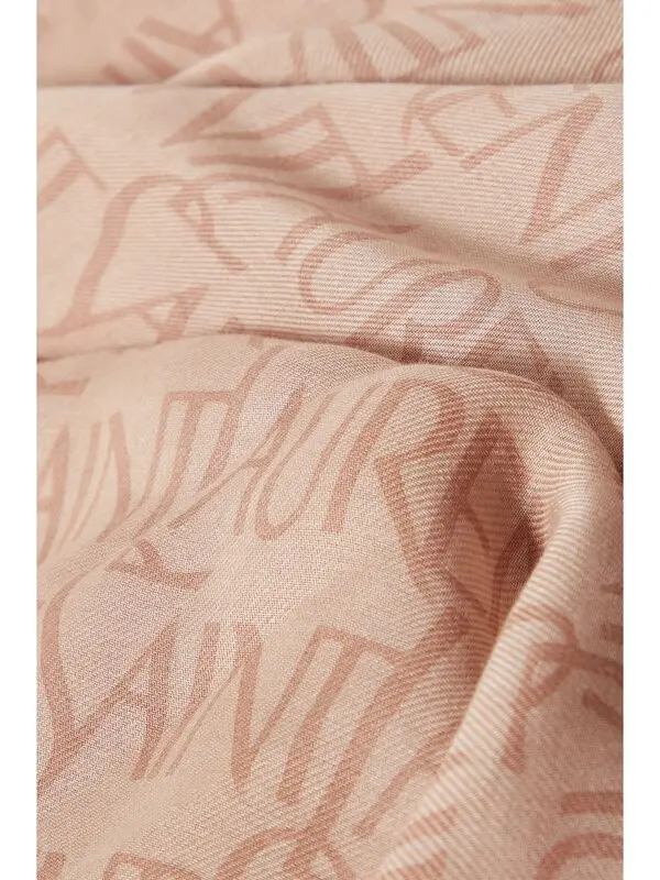 Saint Laurent Printed Modal And Cashmere-blend Twill Scarf - Neutrals