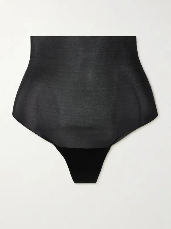 Commando Featherlight Control Stretch-jersey Thong - Black