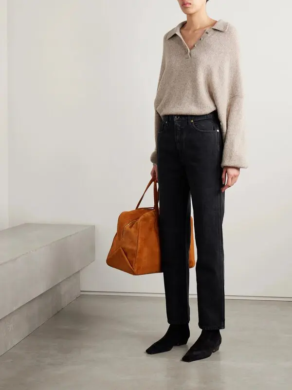 Khaite Abigail Cropped High-rise Straight-leg Jeans
