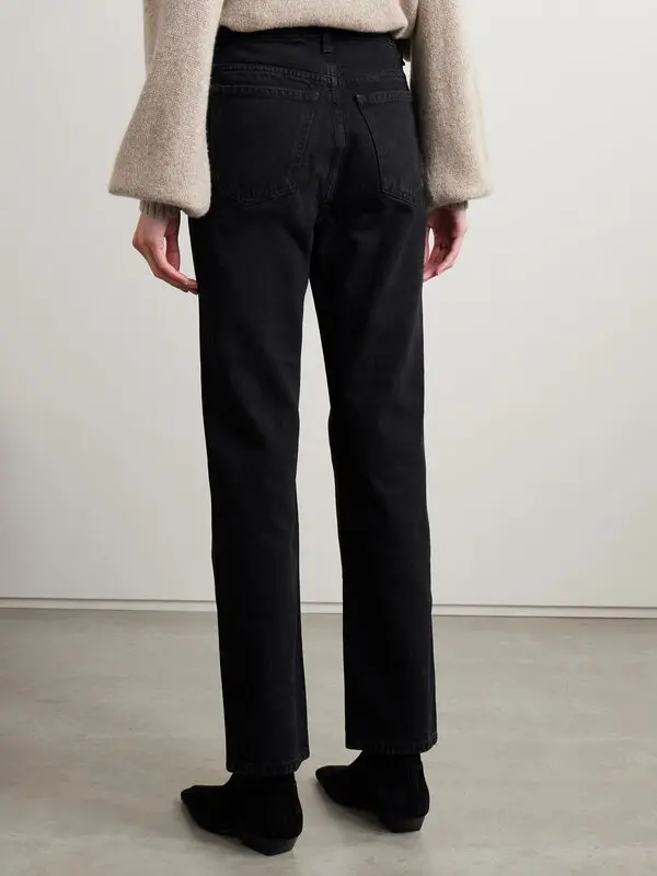 Khaite Abigail Cropped High-rise Straight-leg Jeans