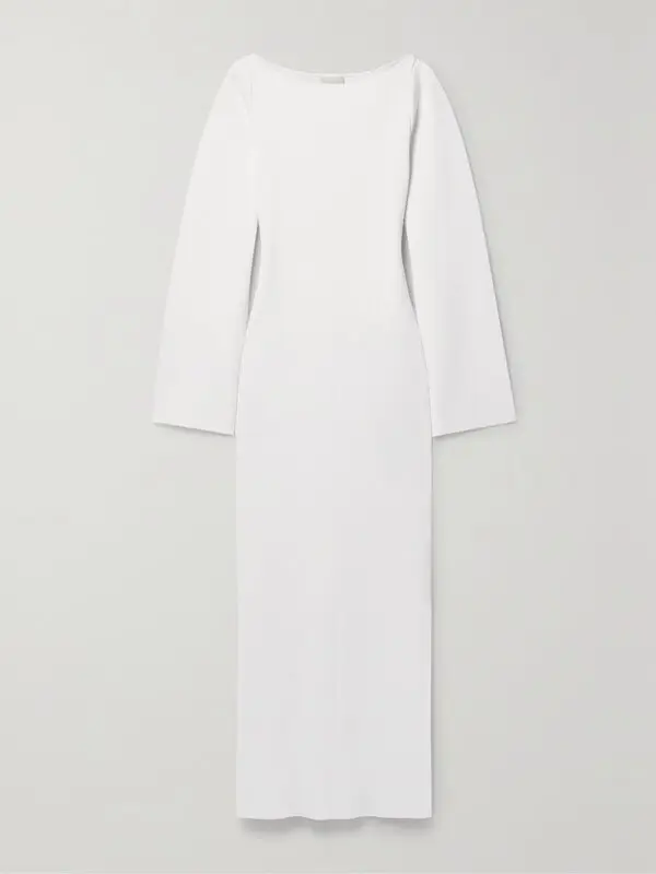 Khaite Alta Ribbed-knit Maxi Dress