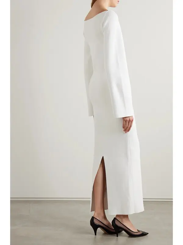 Khaite Alta Ribbed-knit Maxi Dress