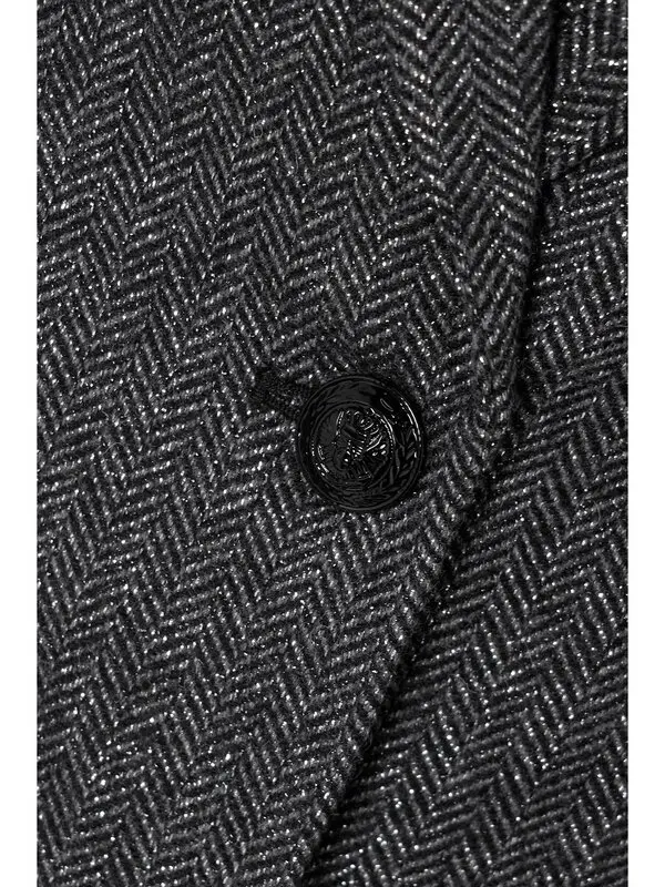 L'Agence Chamberlain Metallic Herringbone Wool-blend Blazer
