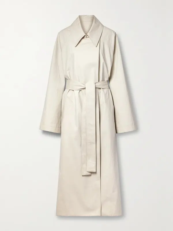 Khaite Minnie Belted Cotton-blend Twill Trench Coat