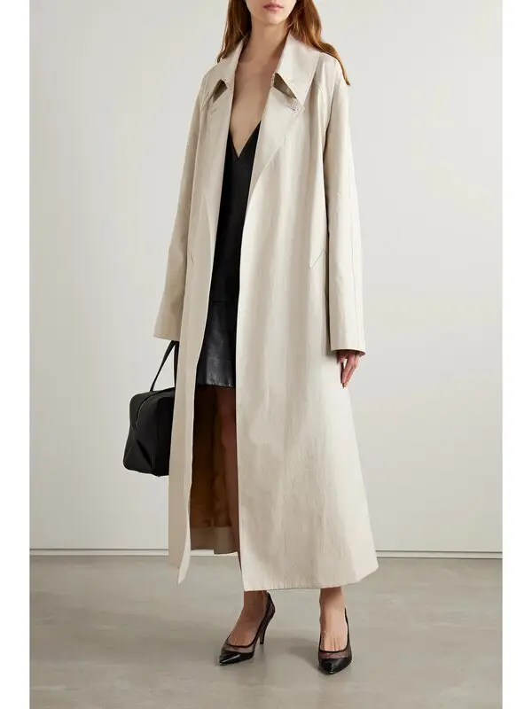 Khaite Minnie Belted Cotton-blend Twill Trench Coat
