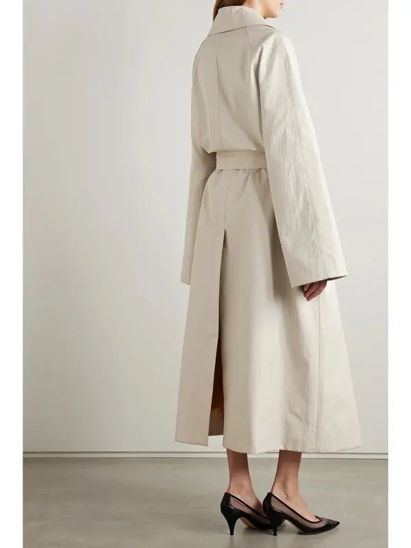 Khaite Minnie Belted Cotton-blend Twill Trench Coat