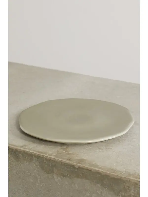 MARLOE MARLOE Net Sustain Glazed Ceramic Display Plate - Gray