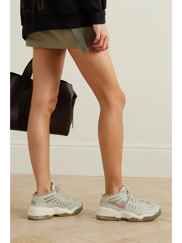 Nike Adjust Force Leather And Suede Sneakers