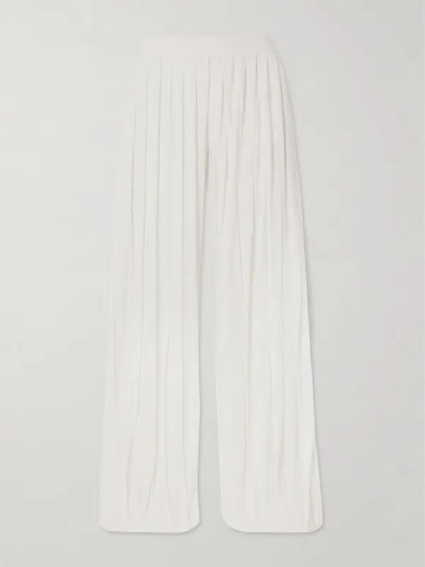 Loro Piana Balloon Pleated Linen Trousers - White