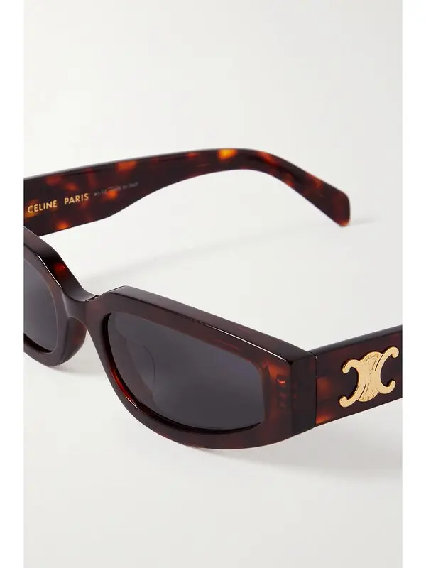Celine Triomphe Cat-eye Acetate Sunglasses - Brown